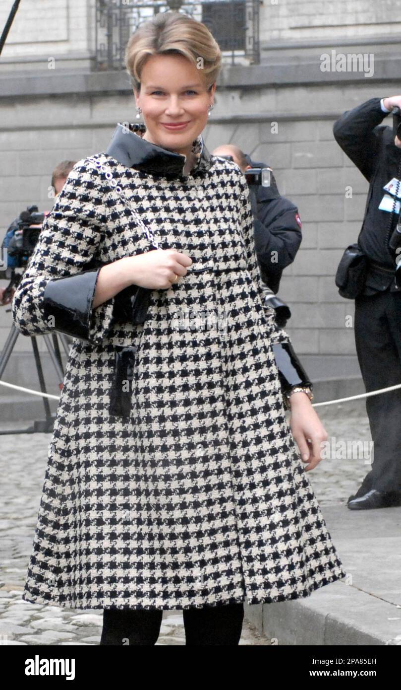 ** FILE ** Belgium's Princess Mathilde poses prior to a meeting with ...