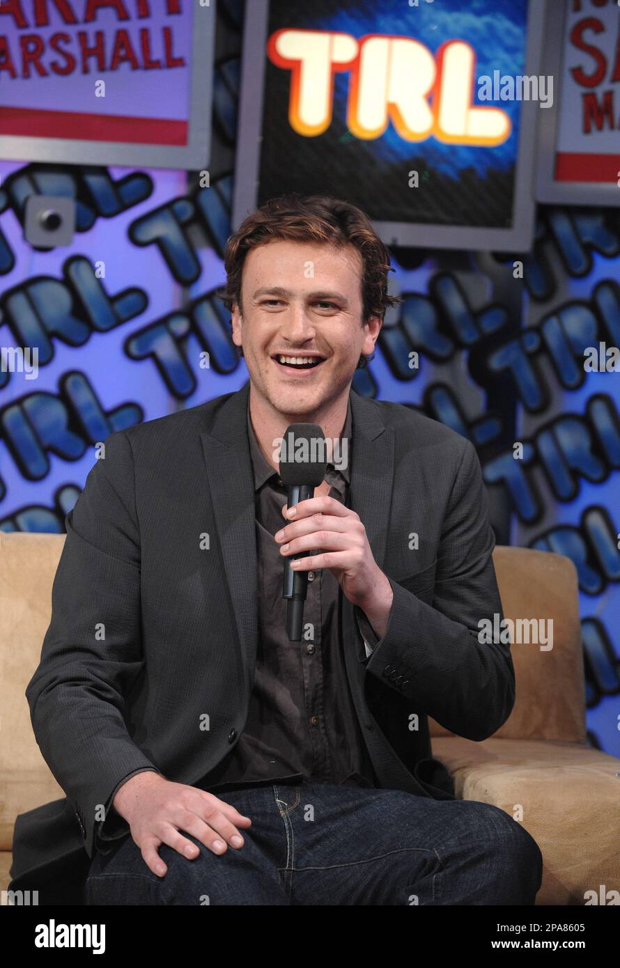 Actor Jason Segel makes an appearance at MTV Studio's in Times Square ...
