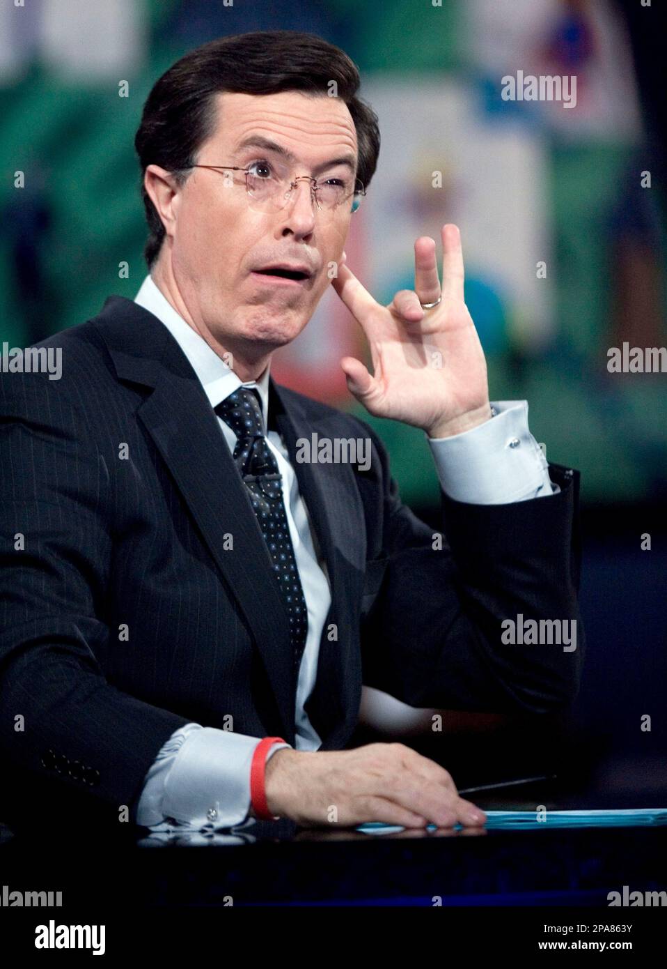 Stephen Colbert host of Comedy Central's "The Colbert Report", is seen ...