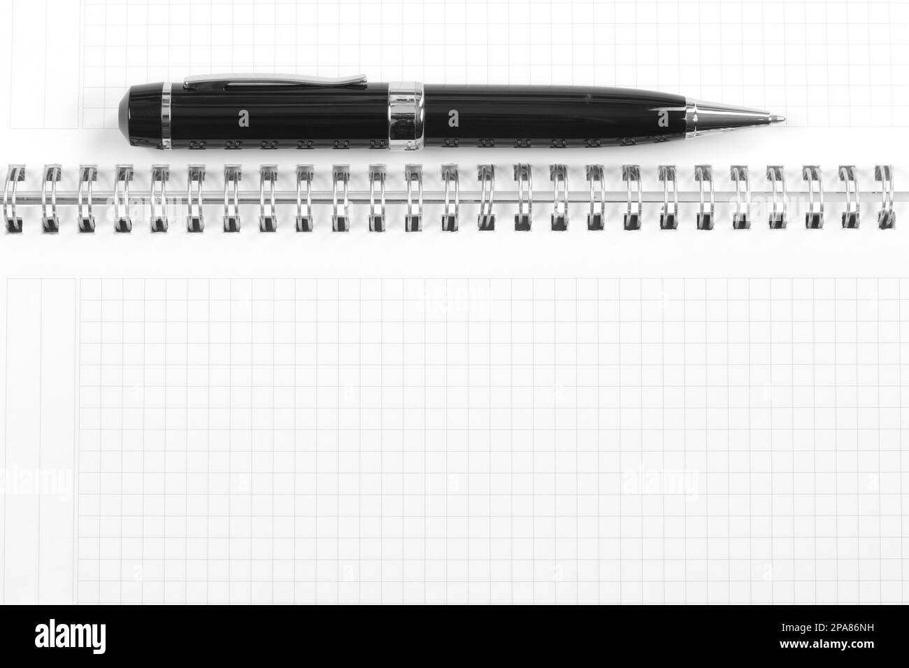 pen and notebook on white background Stock Photo - Alamy