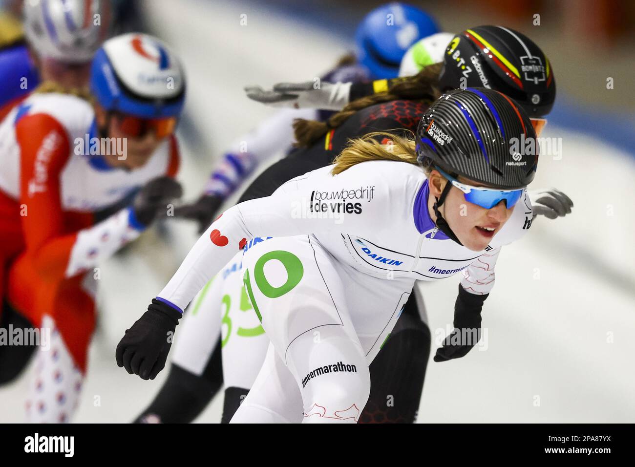 LEEUWARDEN - Paulien Verhaar in action during the final top division ...