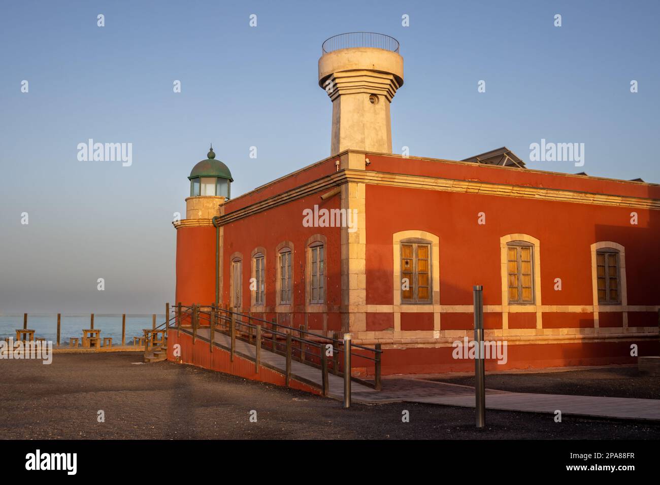 Three lighthouses at one place, showing a history of naval navigation ...