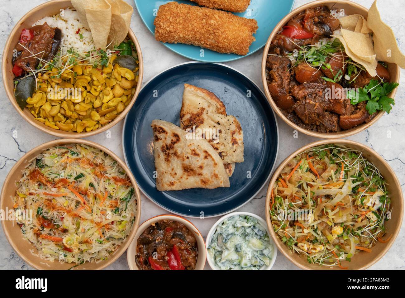 Selection of street food Stock Photo - Alamy
