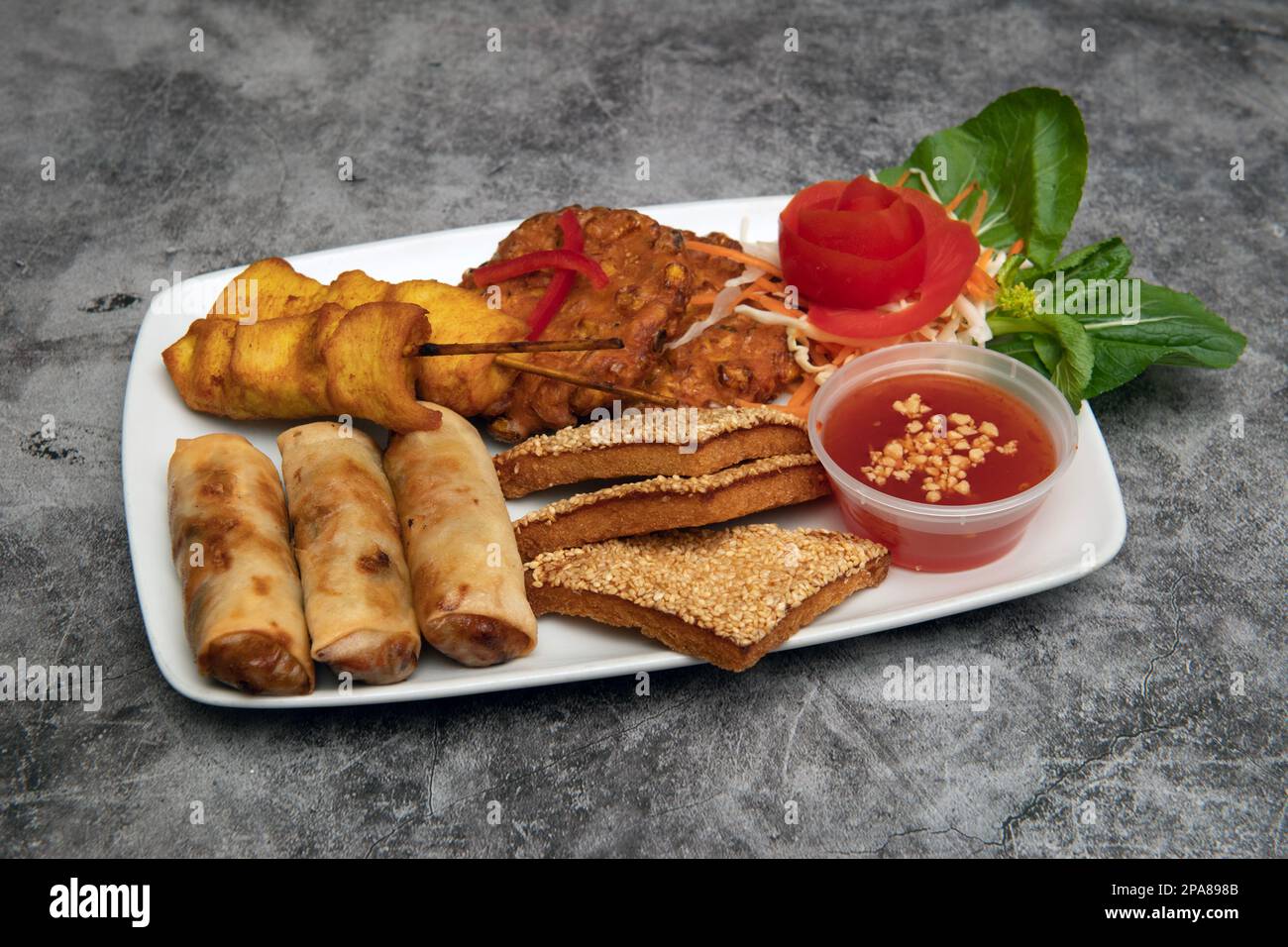 Thai mixed starters Stock Photo - Alamy