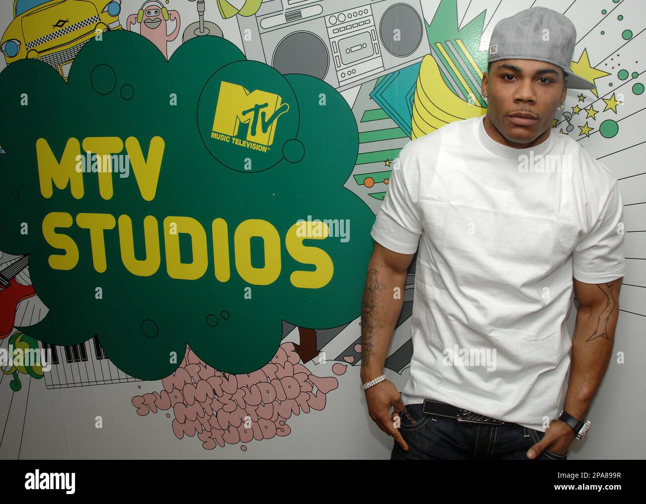 Rapper Nelly makes an appearance at MTV Studio's in Times Square for ...