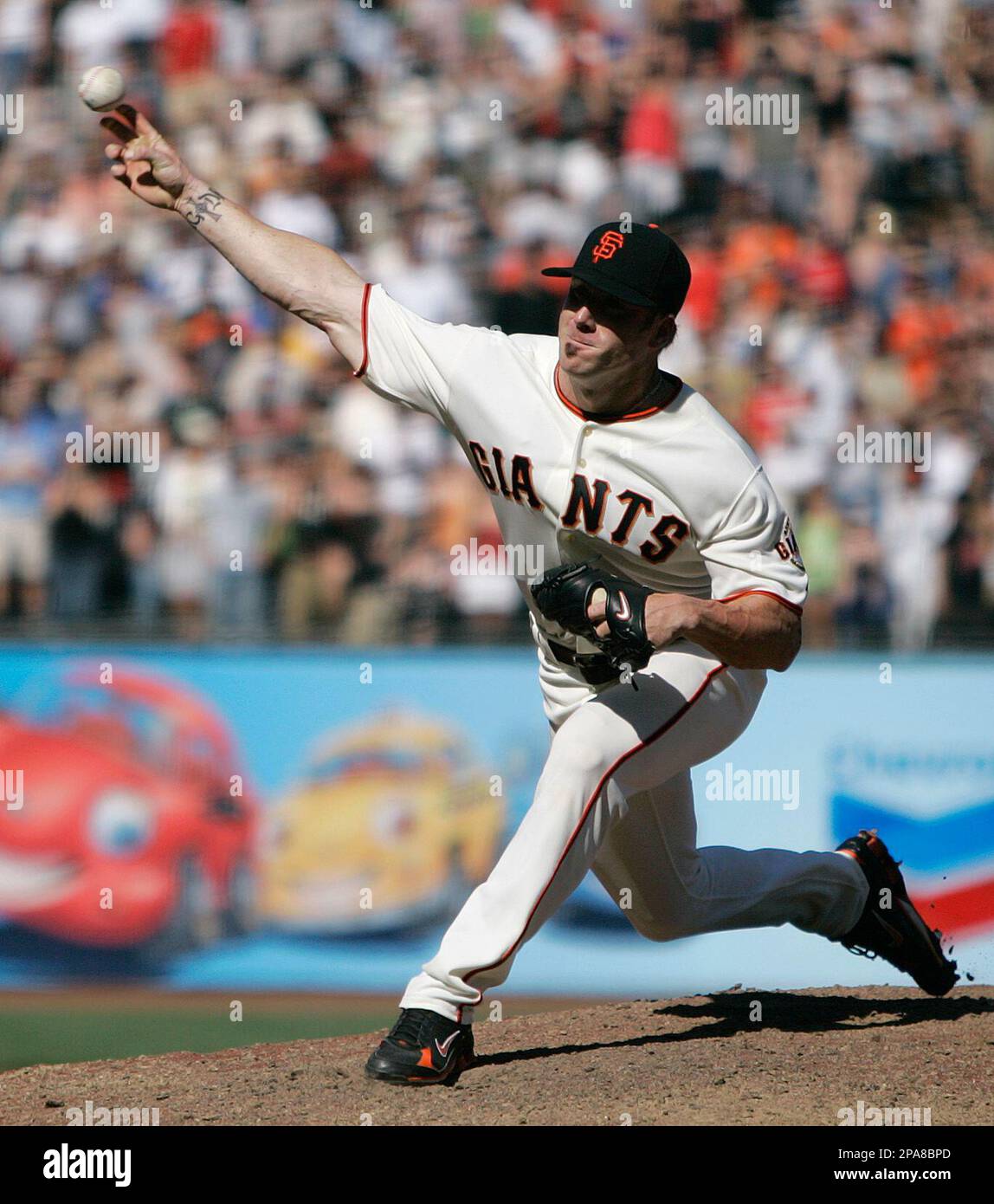 San Francisco Giants pitcher Brian Wilson works against the St. Louis ...