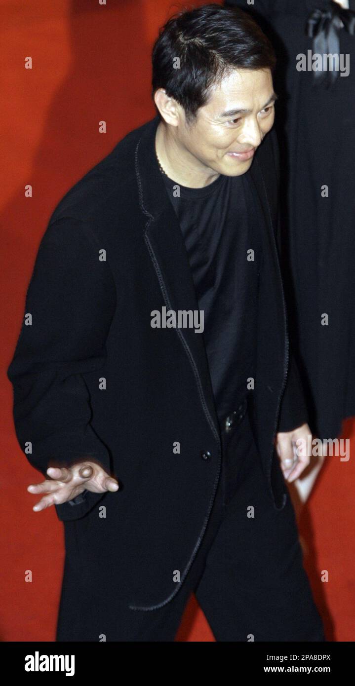 Chinese actor Jet Li arrives at the 27th Hong Kong Film Award ...
