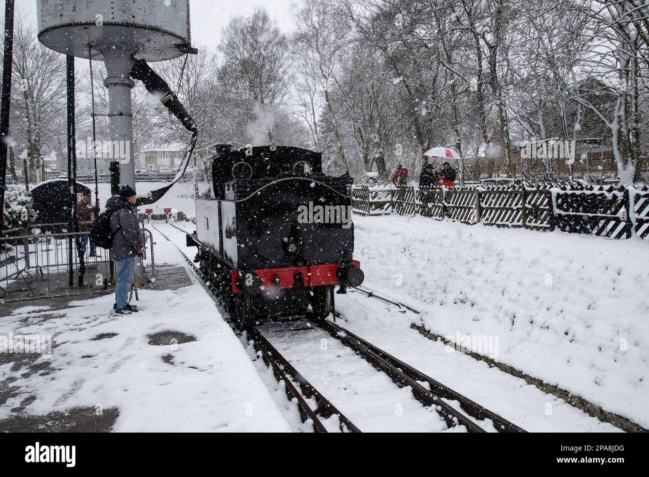 LNWR Coal Tank steam locomotive built 1888 preparing to switch tracks ...