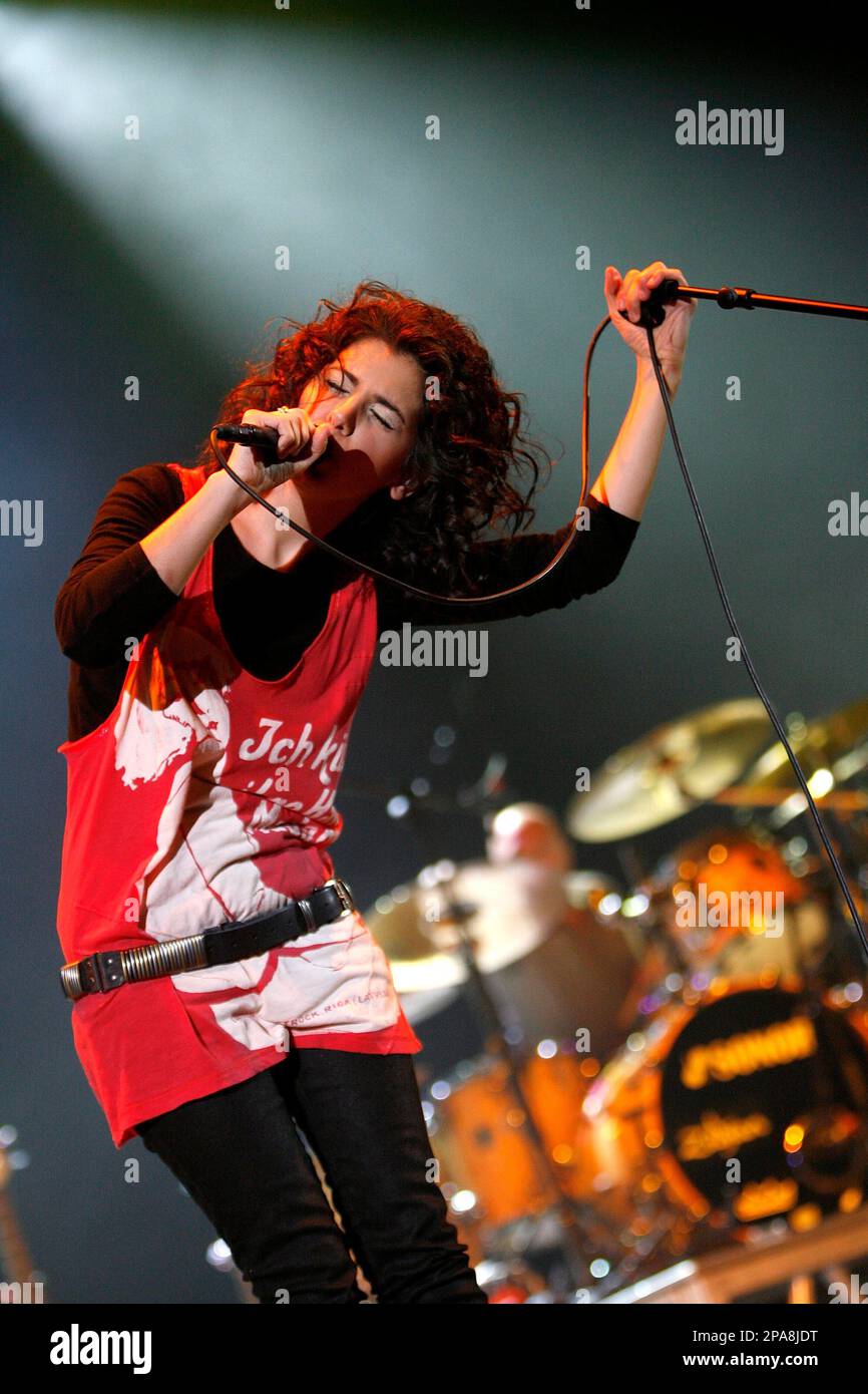 Georgian born singer Katie Melua performs on stage, during a concert in ...