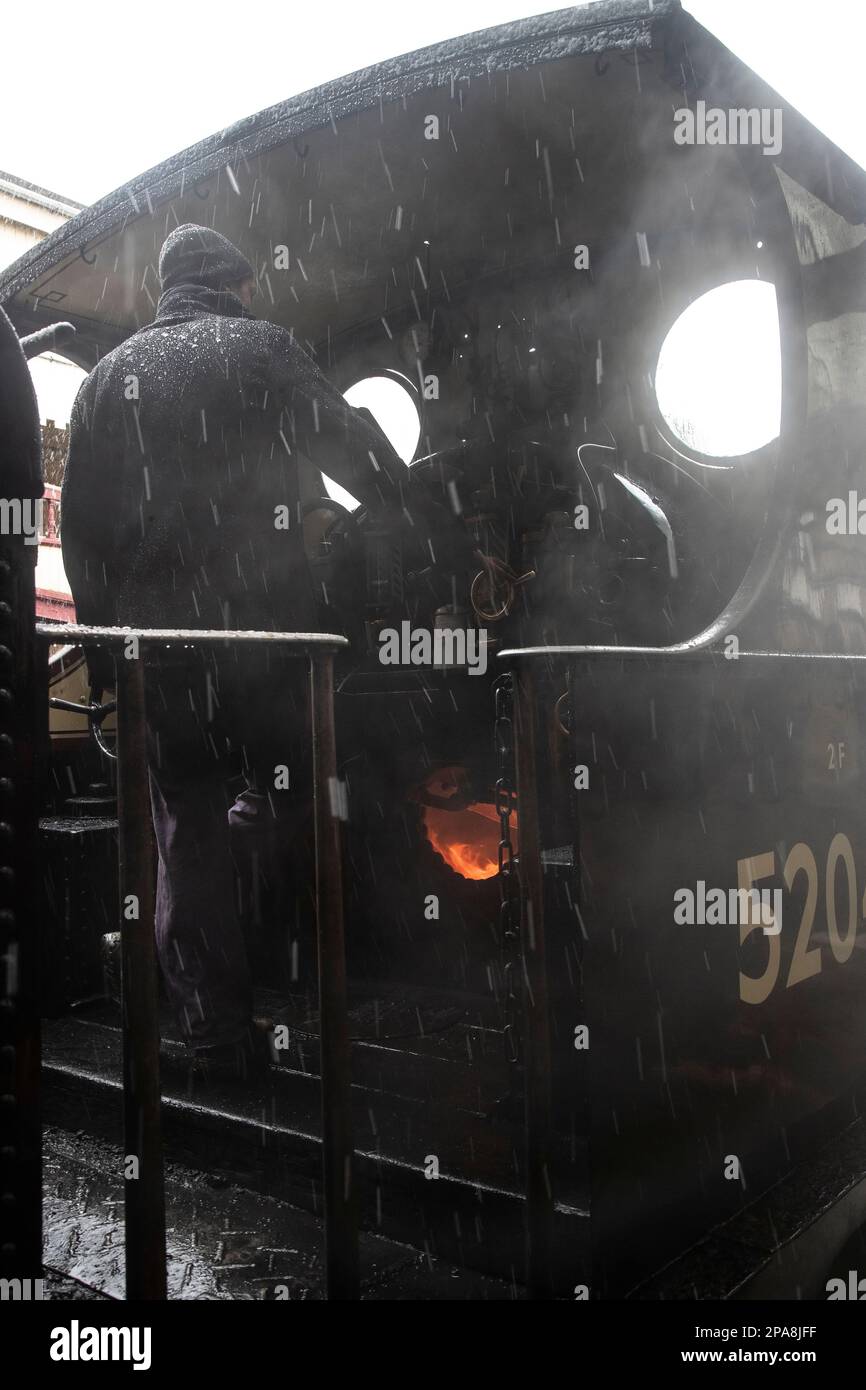 Checking boiler fire and pressure gauges hi-res stock photography and ...