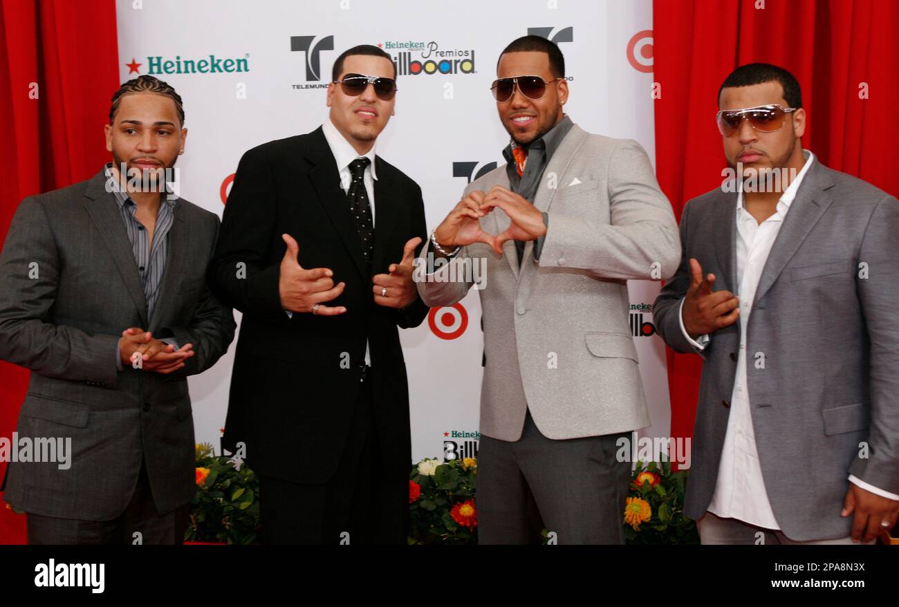 Members of the group Aventura arrive at the Latin Billboard Music ...