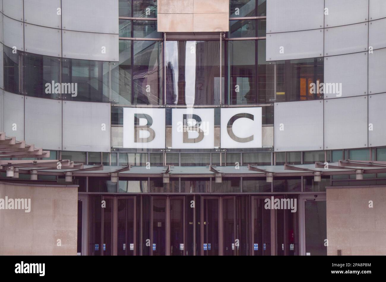 London, UK. 11th Mar, 2023. General view of Broadcasting House, the BBC ...