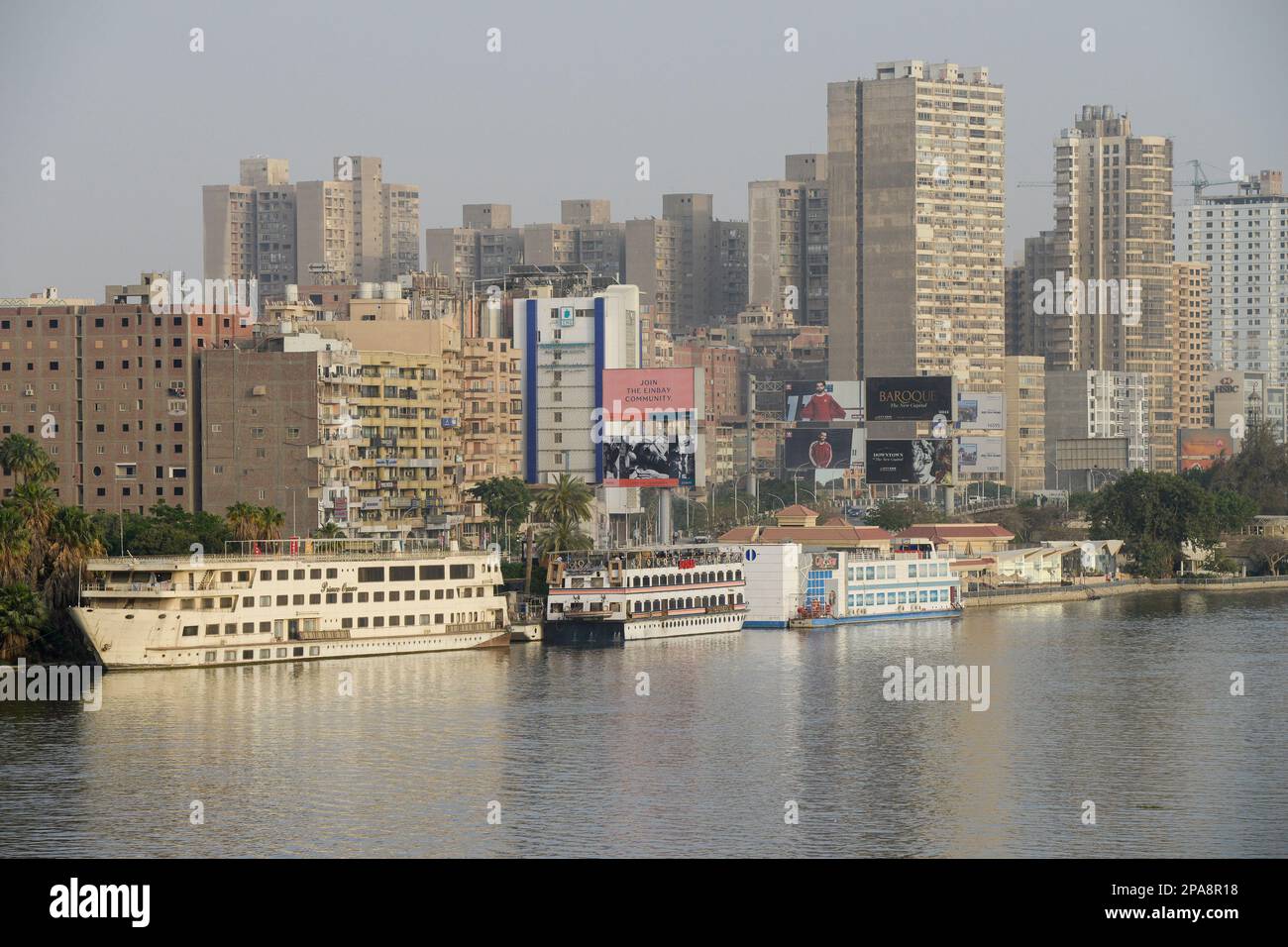 EGYPT, Cairo, boat at Nile river Stock Photo - Alamy
