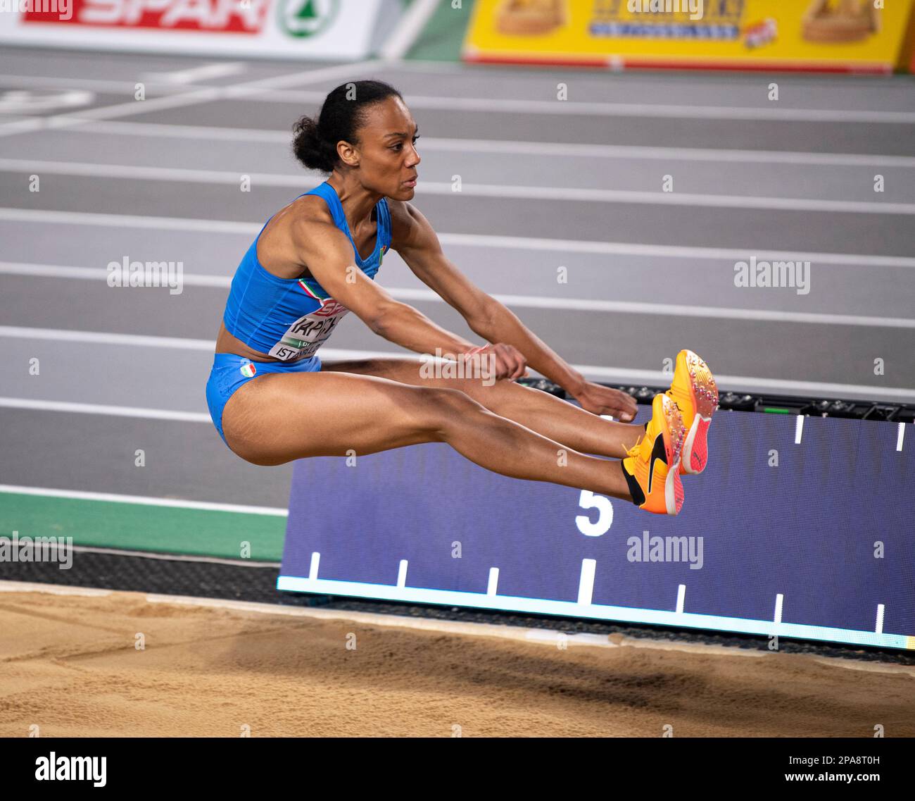 Larissa Iapichino of Italy competing in the women’s long jump final at ...