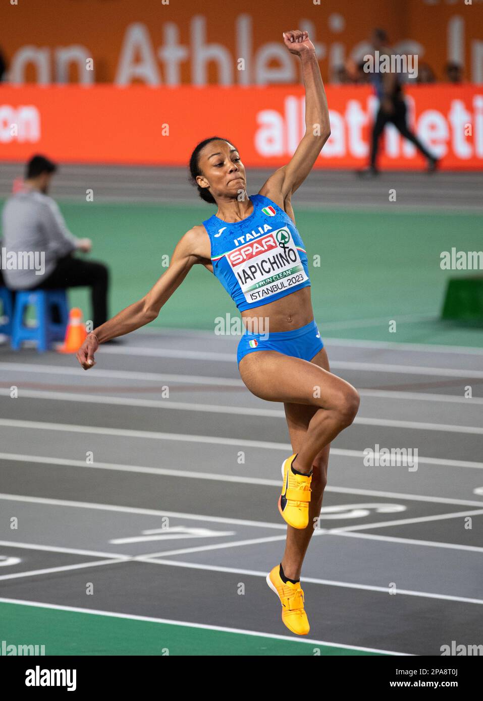 Larissa Iapichino of Italy competing in the women’s long jump final at ...