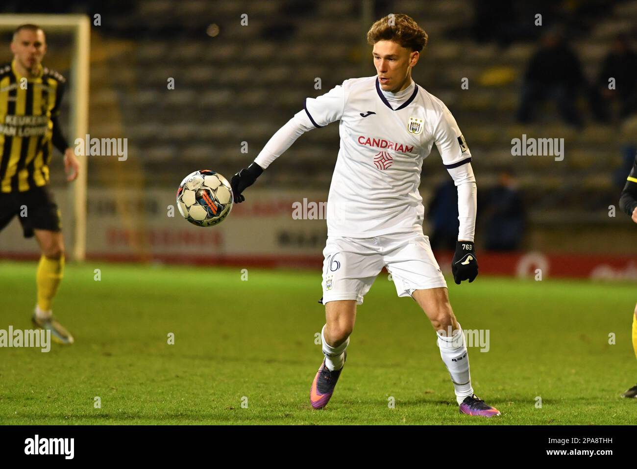 RSCA Futures' Lucas Stassin pictured in action during a soccer match ...