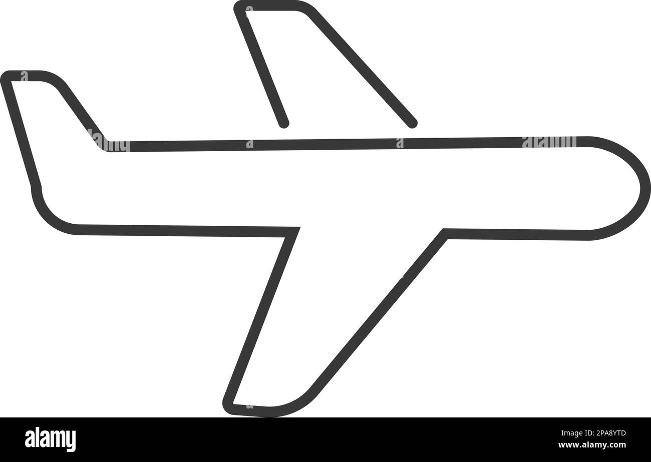 Airplane icon. Aircraft line style. Aeroplane app button. Flight mood ...