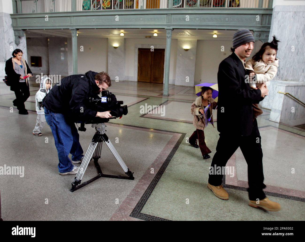 Andy Noel, right, one of two Makah tribal members who led a rogue gray ...