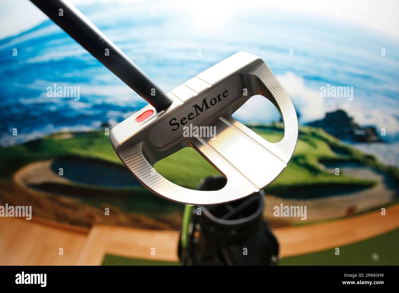 A SeeMore m3 putter is shown at the SeeMore Putter Company headquarters ...