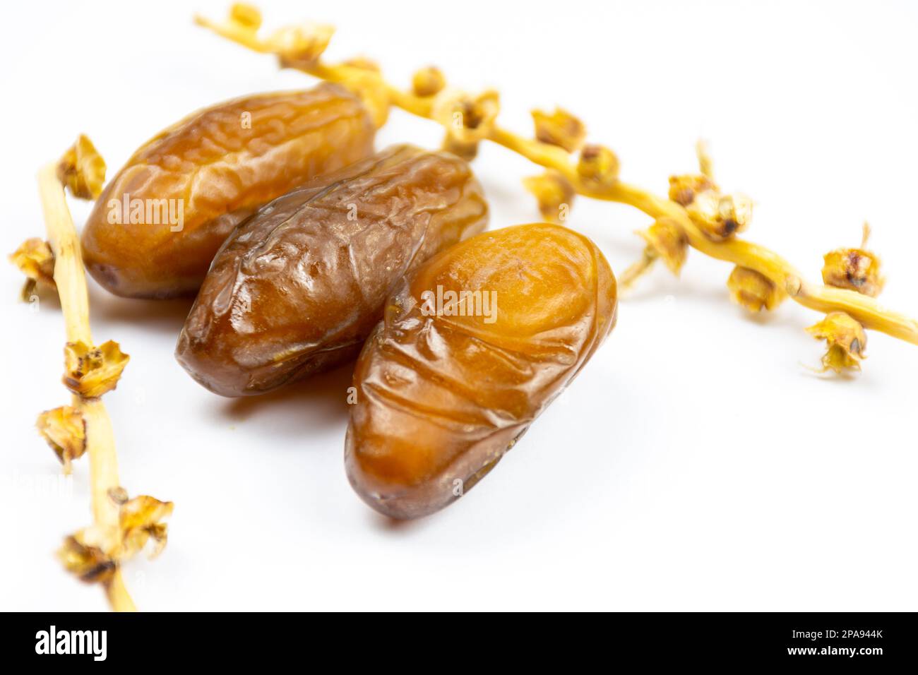 Close-up of Algerian royal dates on a white background. Ramadan concept ...