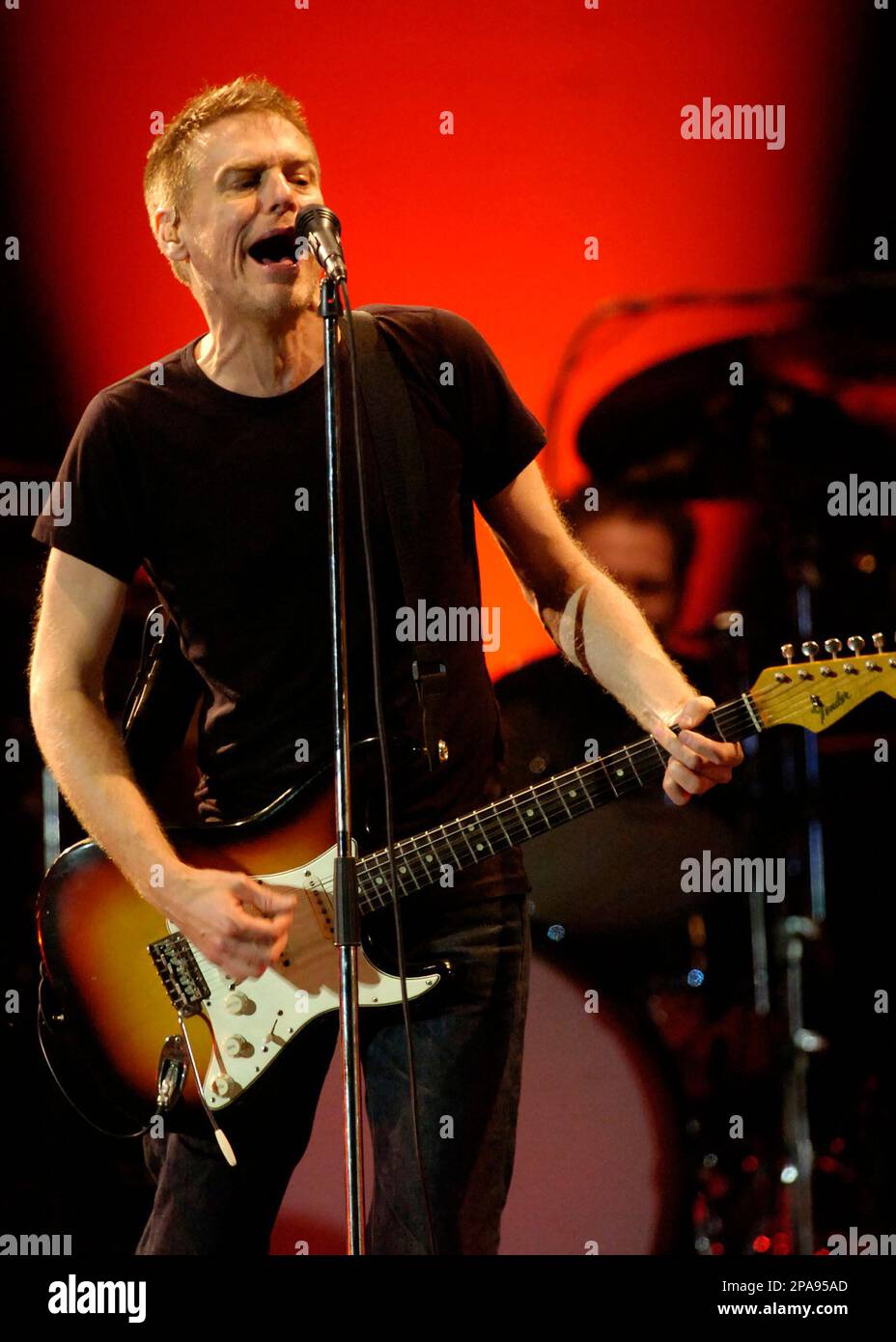 Canadian singer Bryan Adams performs during a concert at the Monumental ...