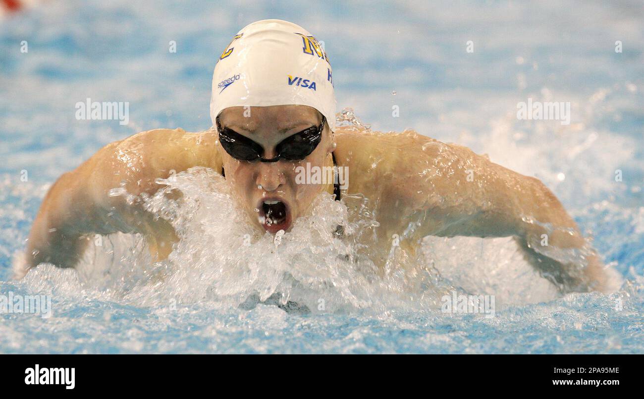 Katie Hoff swims in the 200-meter butterfly during the Columbus Grand ...
