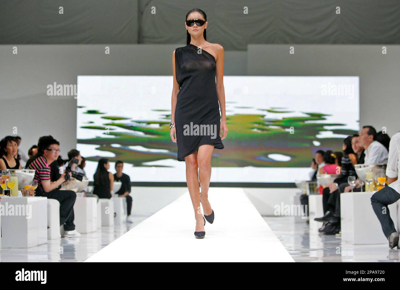 A model walks down the runway during the ck Calvin Klein Spring/Summer ...