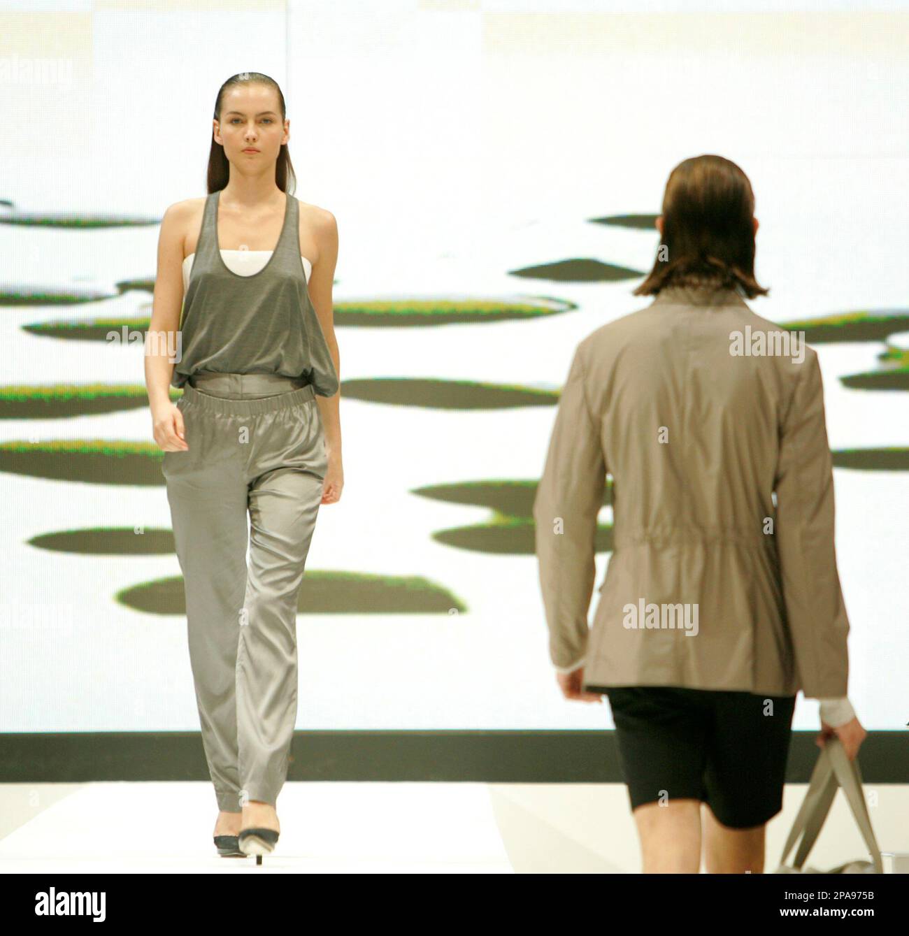 Models walk down the runway during the ck Calvin Klein Spring/Summer ...