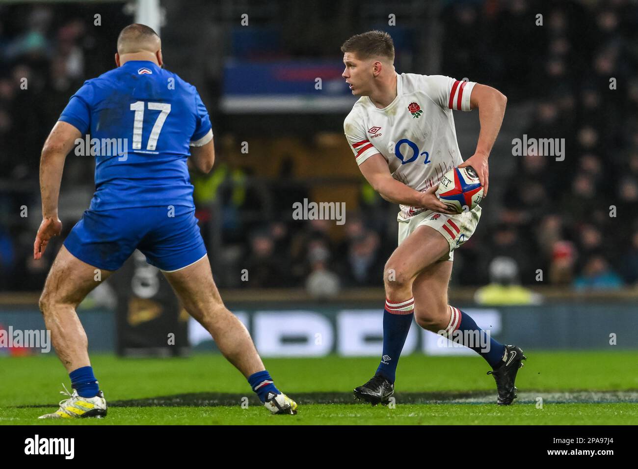 Owen Farrell of England in action during the 2023 Guinness 6 Nations match England vs France at ...