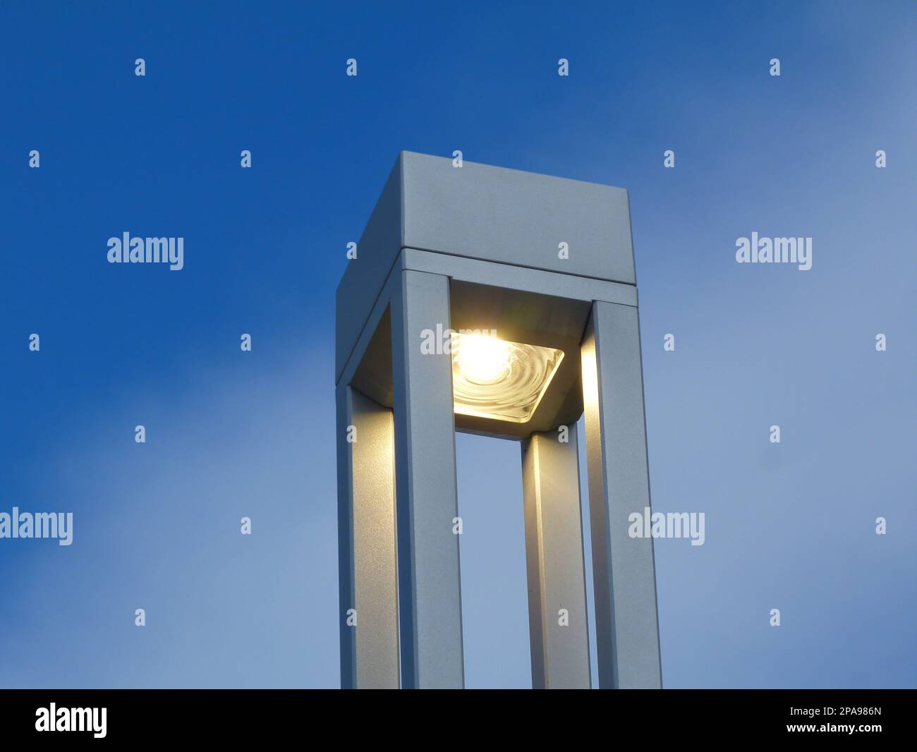 modern rectangular shaped silver color halogen street light detail in ...