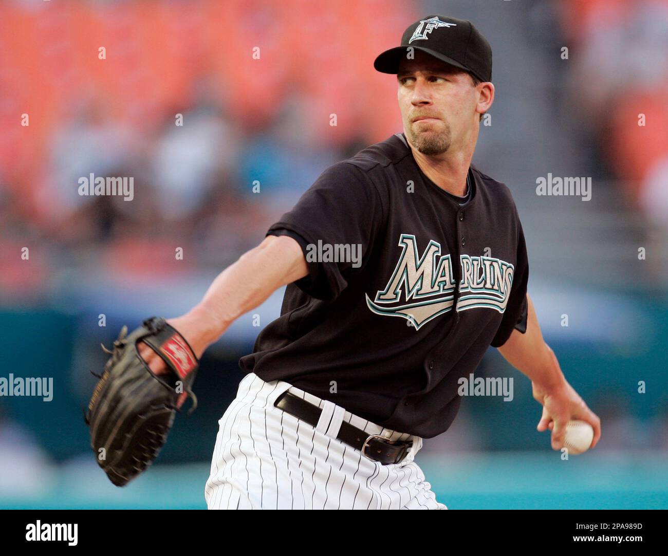 Florida Marlins starting pitcher Mark Hendrickson throws to the ...