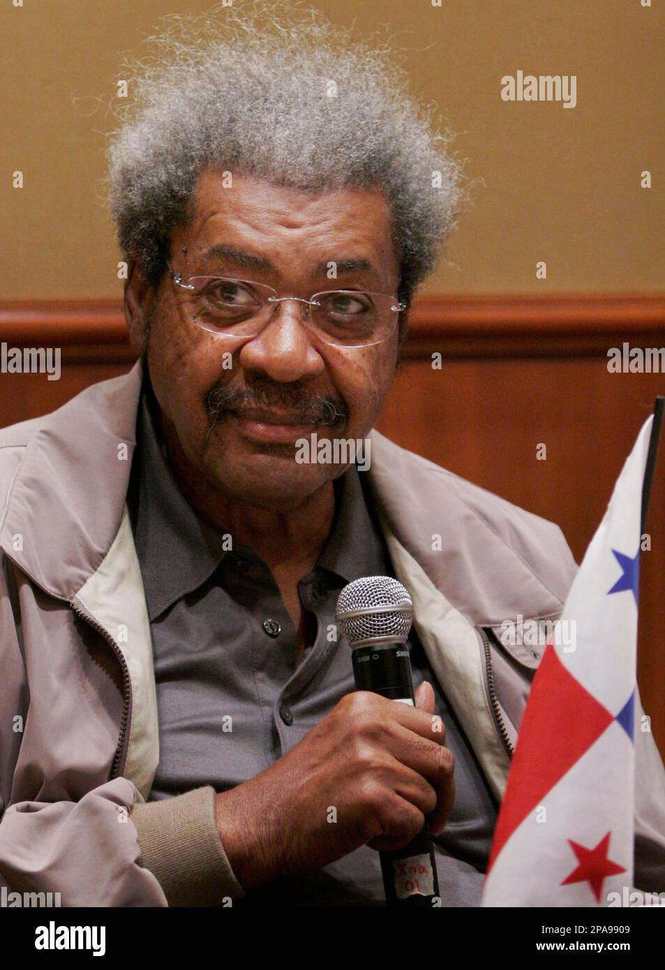 U.S. boxing promoter Don King listens questions during a news ...