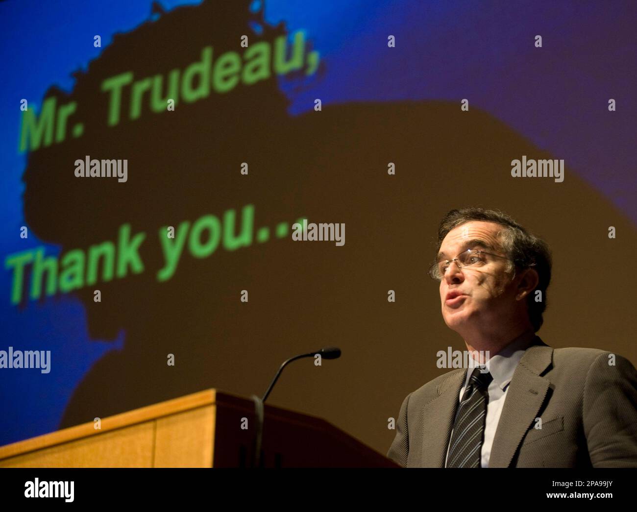 Gary B. Trudeau, cartoonist and creator of "Doonesbury," speaks after ...