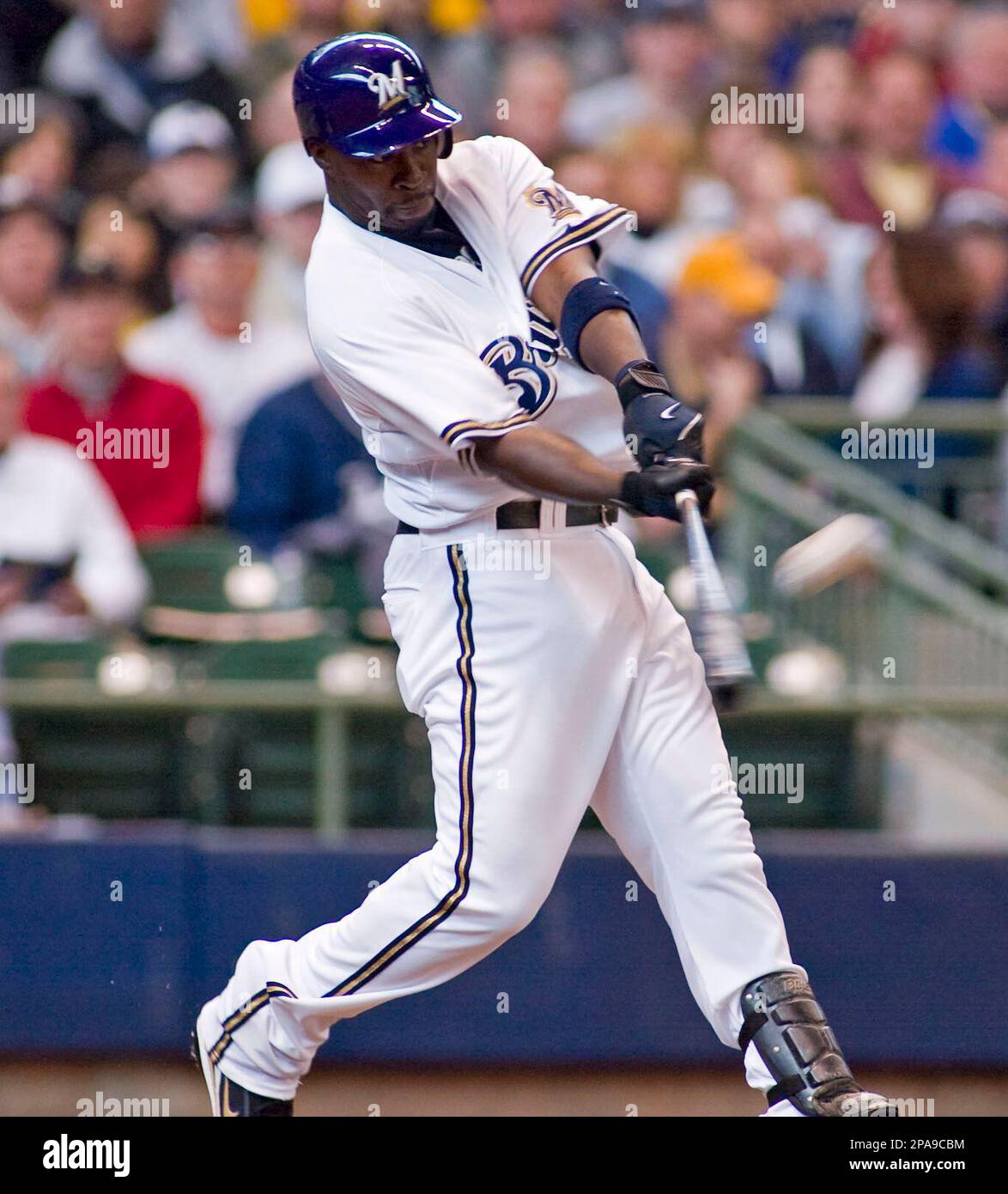 Milwaukee Brewers' Bill Hall hits a two run home run against the San ...