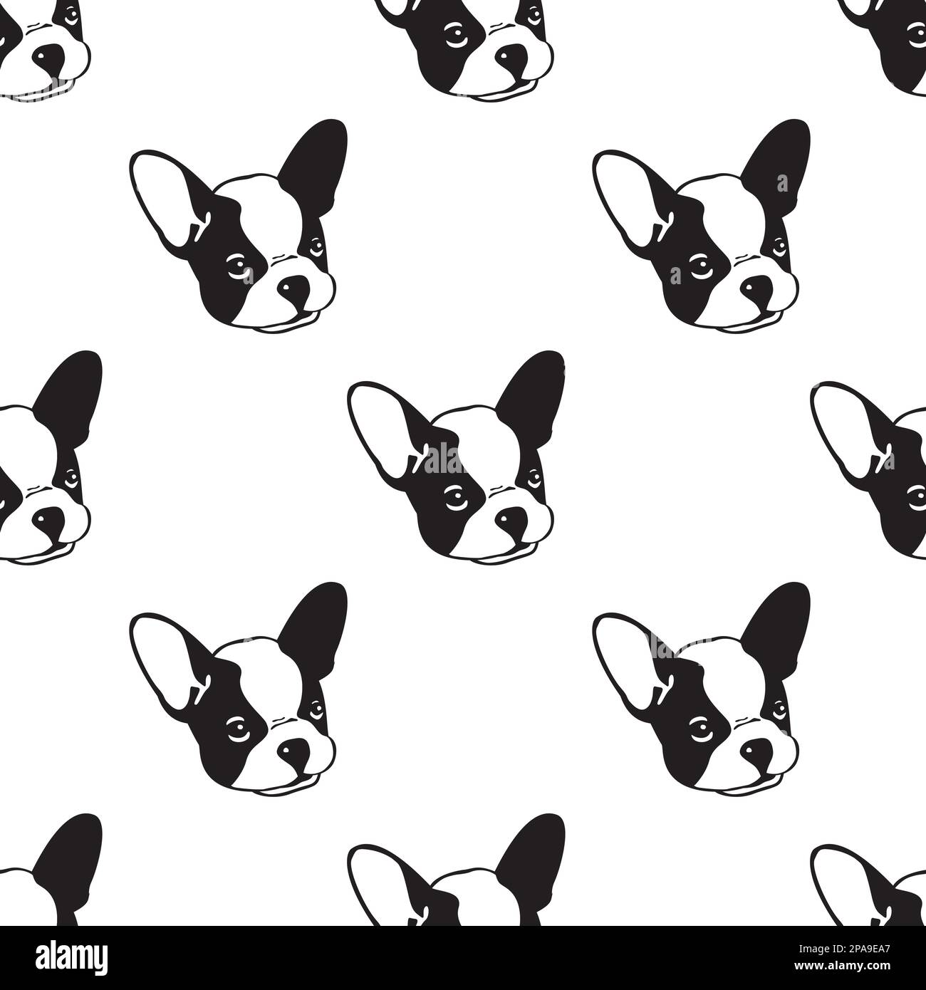 dog Seamless vector french bulldog Pattern head scarf isolated tile ...