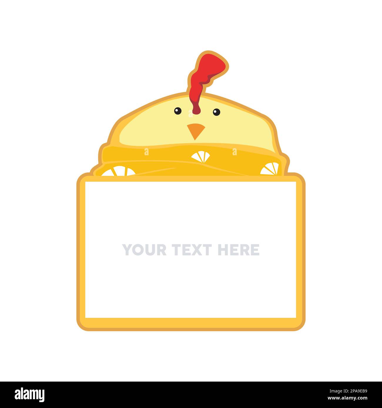 chicken vector message speech bubble note paper illustration cartoon ...