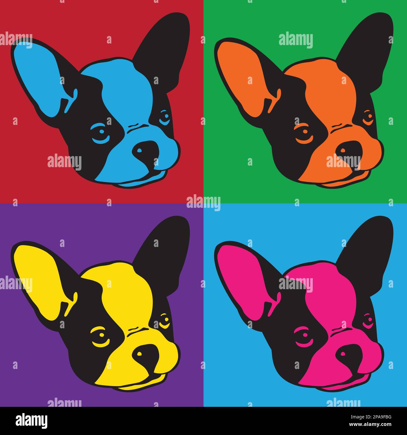 French Bulldog Face Clip Art