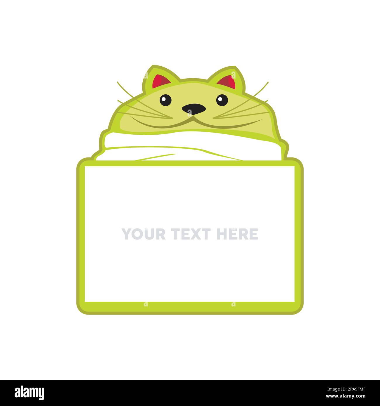 Cat kitten vector message speech bubble note paper illustration cartoon ...