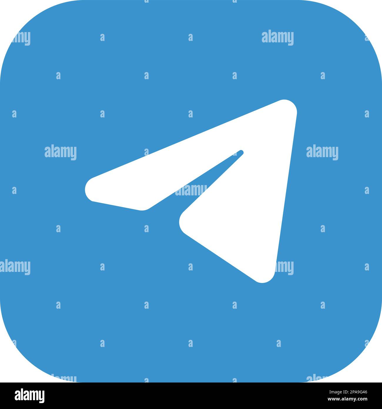 Telegram logo messenger icon. Realistic social media logotype. Telegram ...