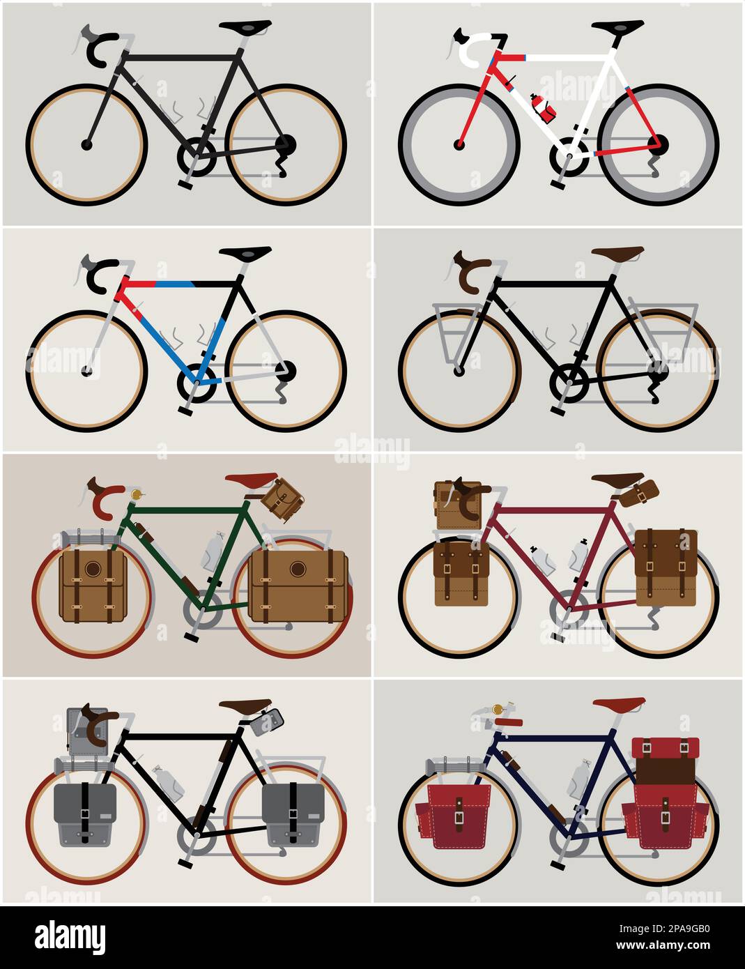 Bicycle vector logo icon illustration clip art graphic vintage bike city travel and touring ...