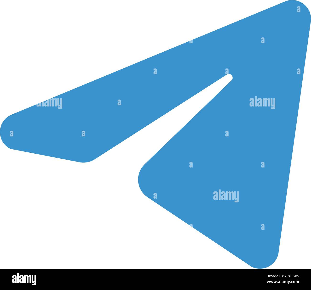 Telegram logo messenger icon. Realistic social media logotype. Telegram ...