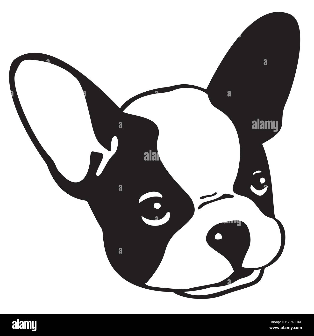 Bulldog Face Silhouette