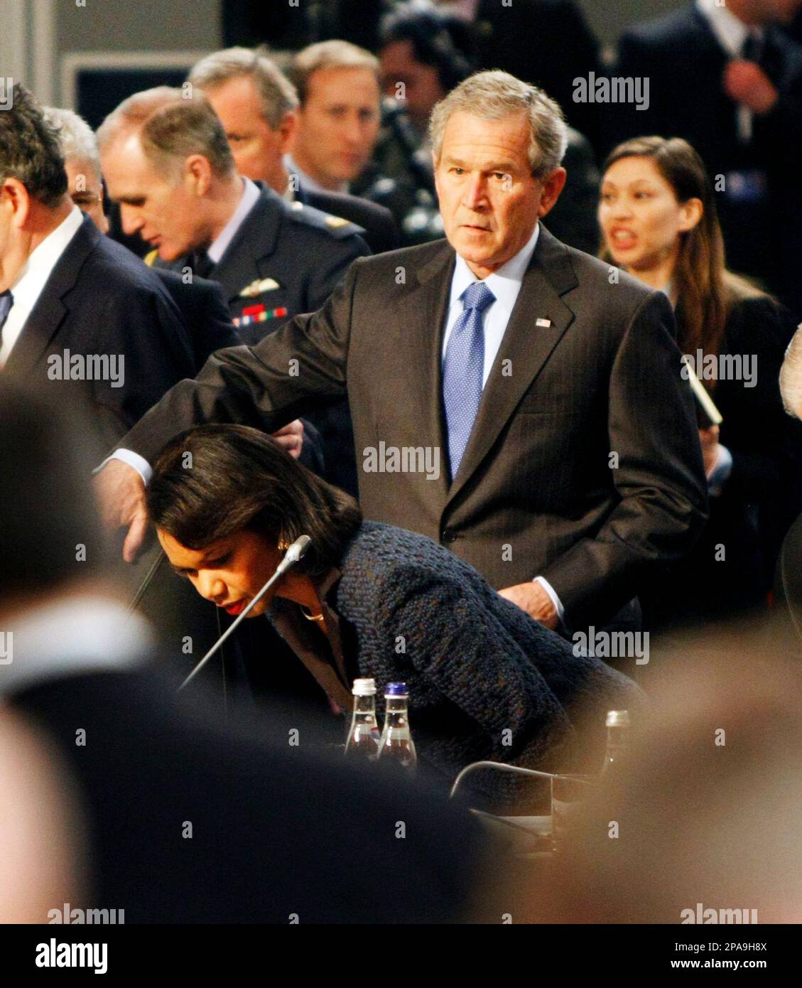 U.S. President George Bush and Secretary of State Condoleezza Rice ...