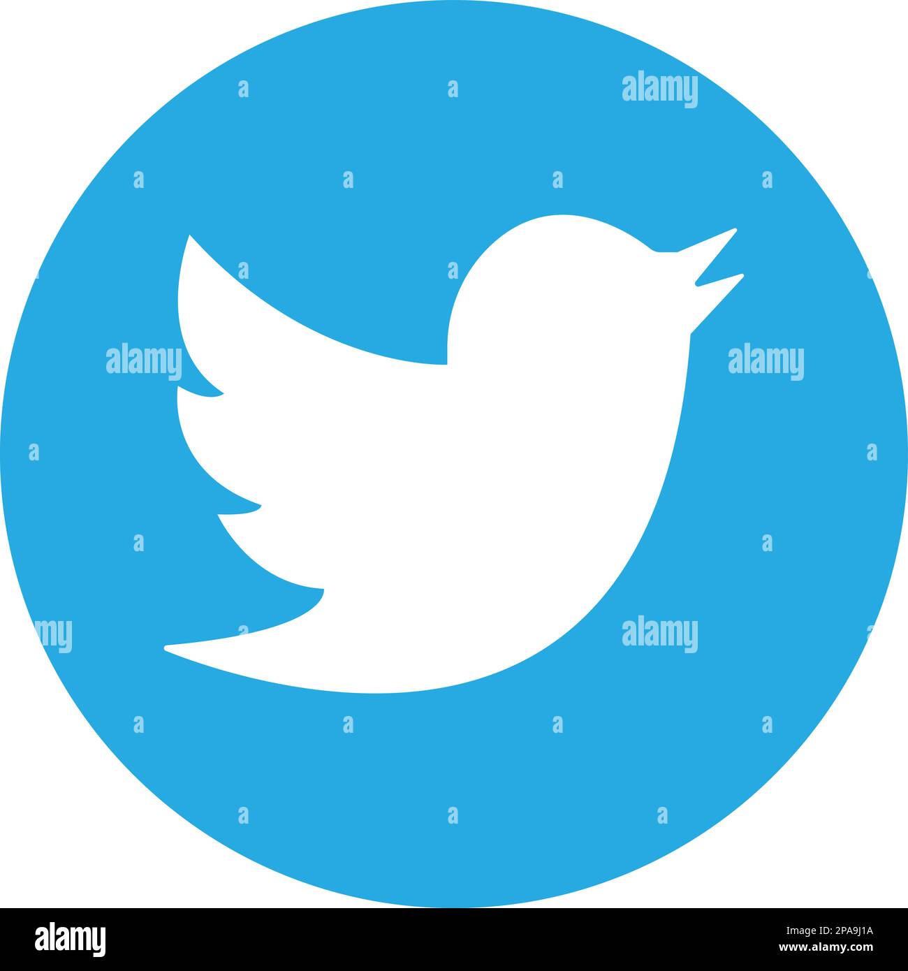 Twitter Bird logo. Realistic social media icon logotype. Twitter ...