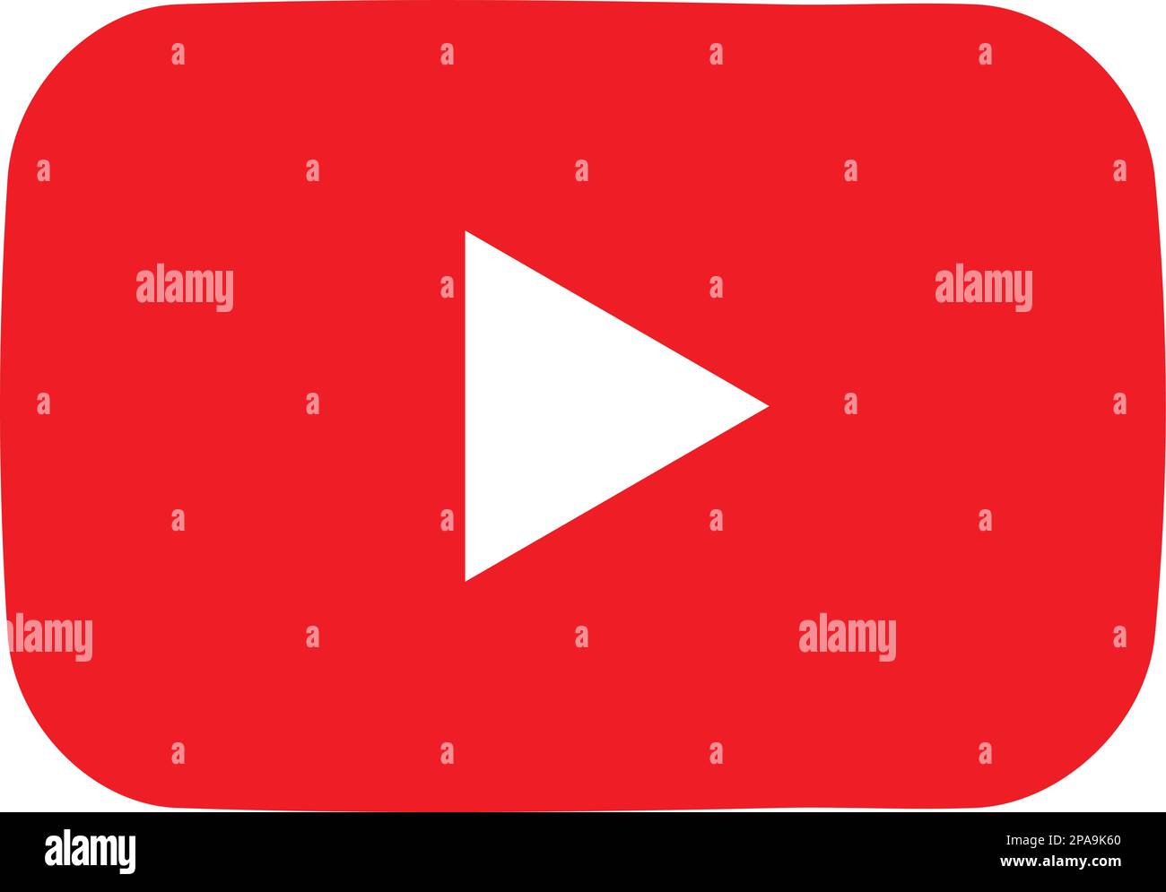 Red YouTube logo on a transparent background. Realistic social media ...