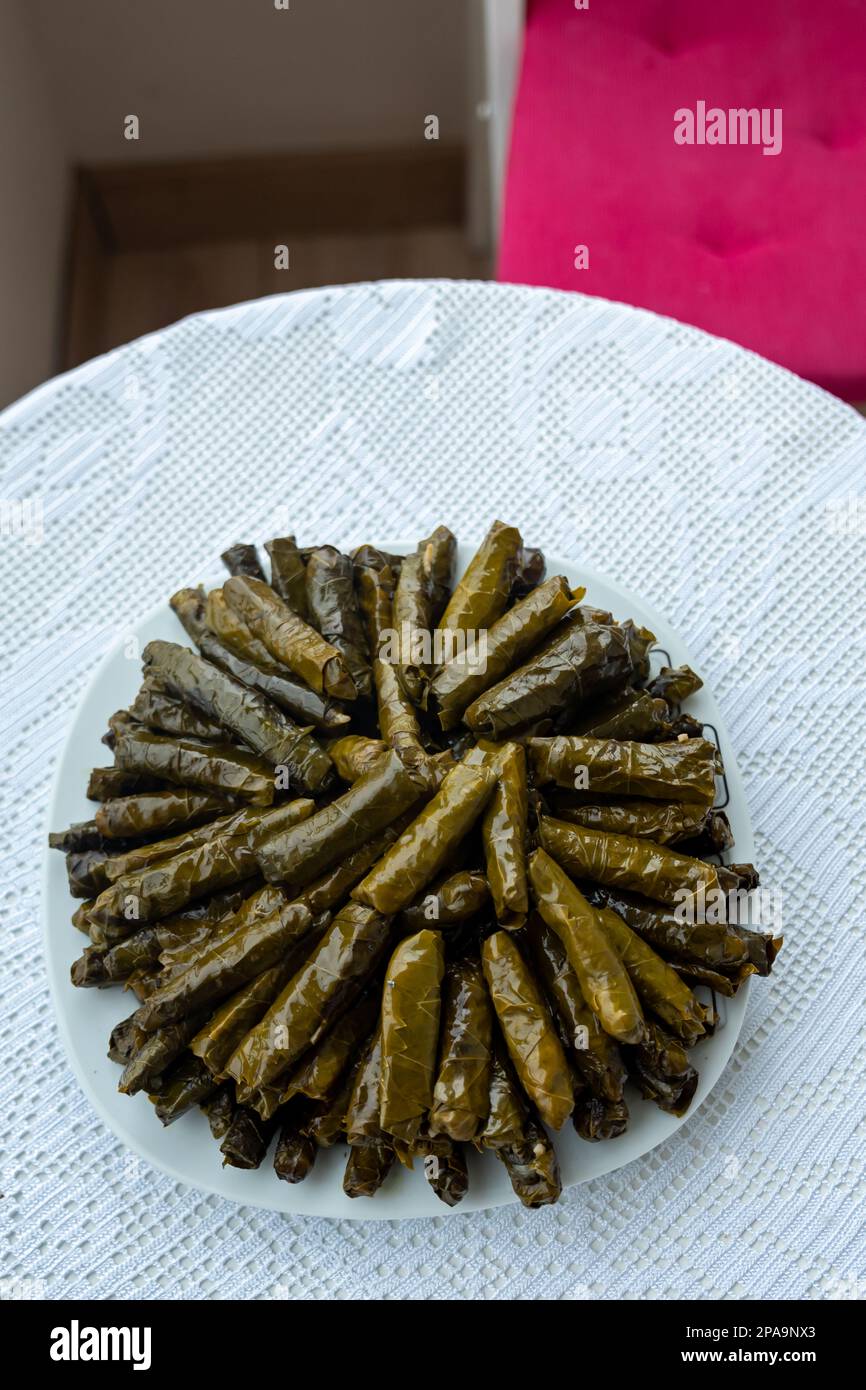 Traditional delicious Turkish foods , stuffed leaves ,traditional ...