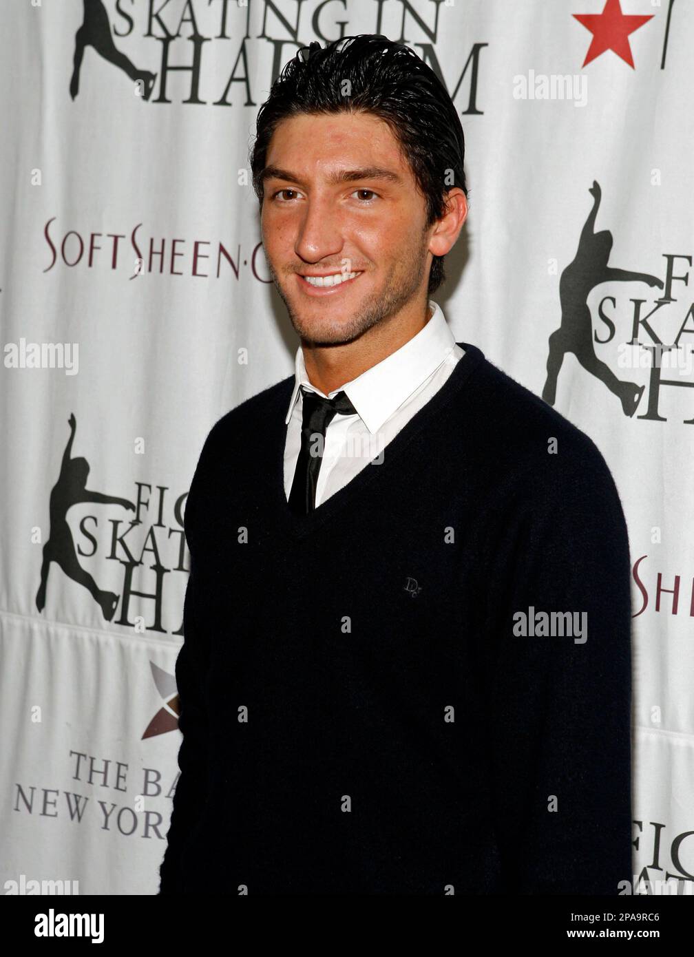 Figure skater Evan Lysacek arrives for a gala benefiting Figure Skating ...