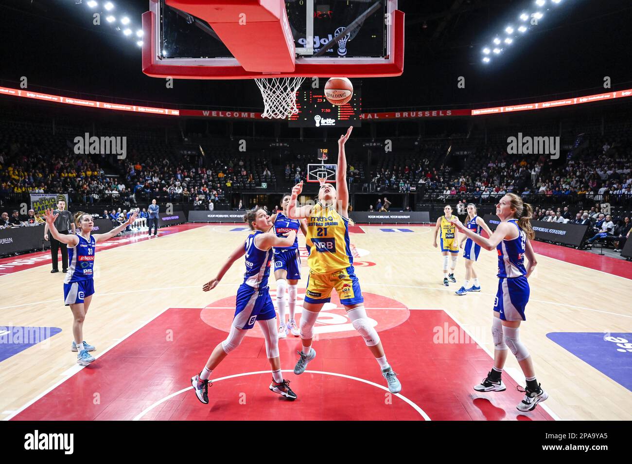 Mechelen's Heleen Nauwelaers and Castors' Jessica Lindstrom pictured in ...