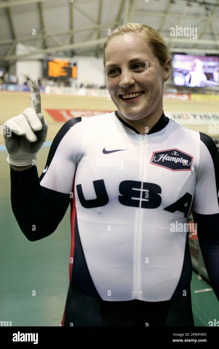 Jennie Reed of the U.S. celebrates winning the Women's Keirin at the ...