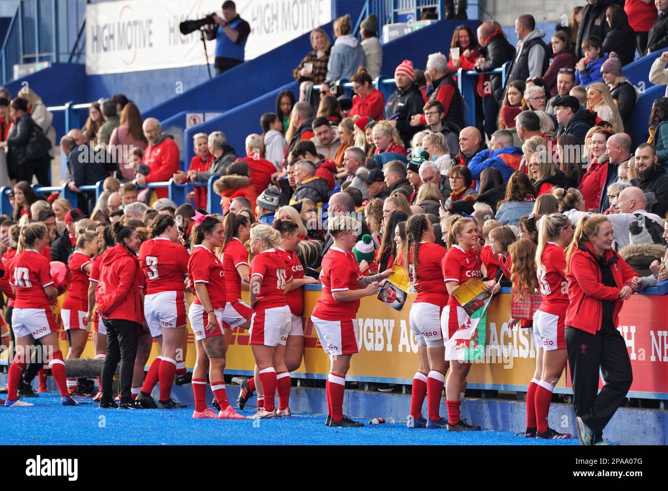 Rugby supporters at Cardiff Arms Park, Wales Stock Photo - Alamy
